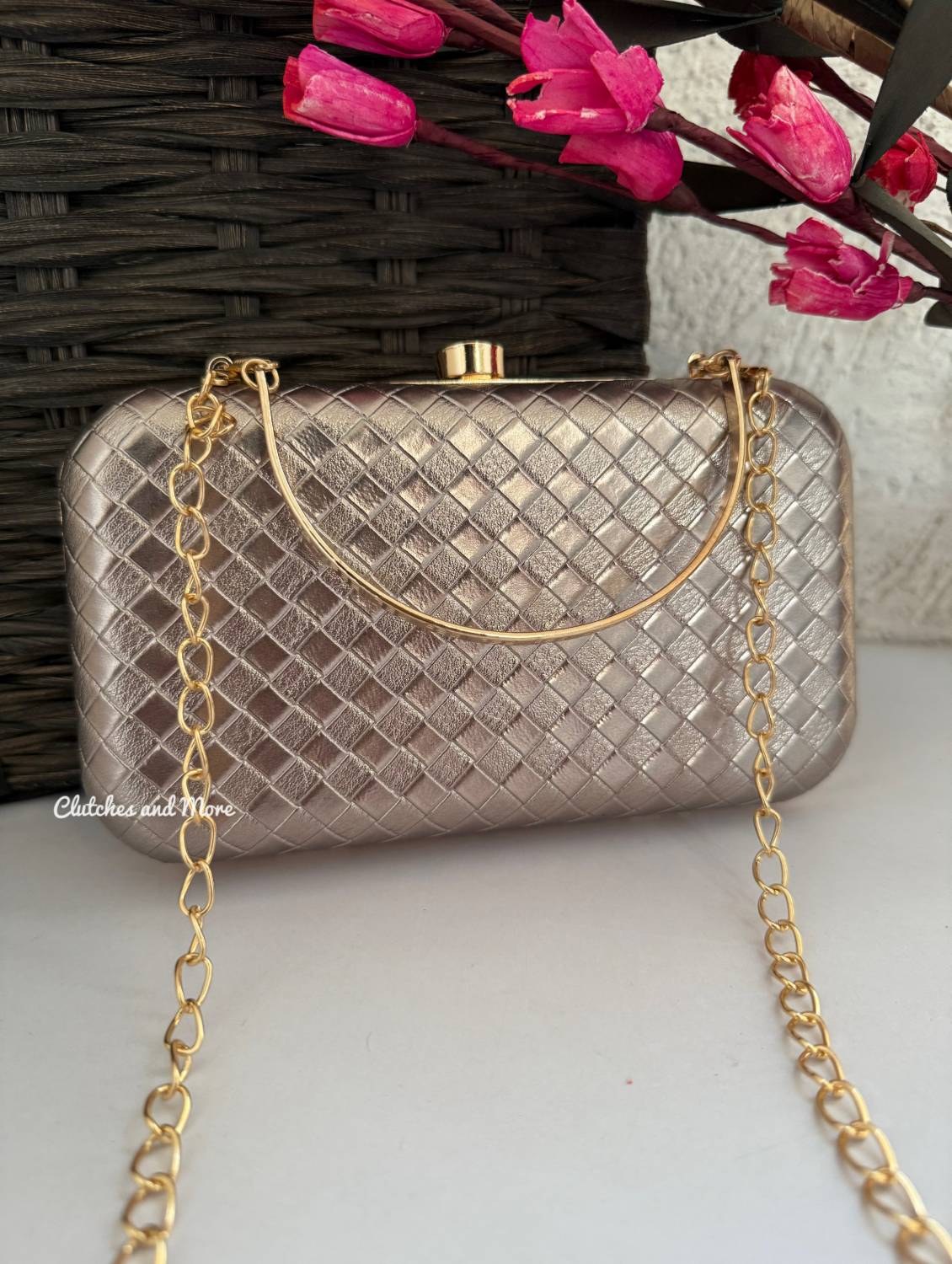 Metallic Sheen Sling Silver Grey | Clutches and More